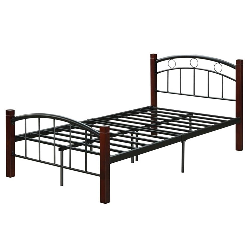 Click here for Hodedah Complete Metal Platform Bed With Headboard... prices