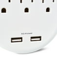 Onn+ Surge Protector Wall Tap with 6 Outlets and 2 USB Ports, 500 ...