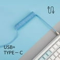 WE-POLUJ Mechanical Keyboards Coiled Cable Wire Type C USB Port ...