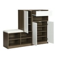 Aukfa Modern 2-in-1 Shoe Storage Bench Shoe Cabinets for Entryway ,Shoe ...