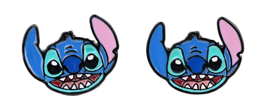 Stitch Character Face Metal Stud Earrings - Walmart.com
