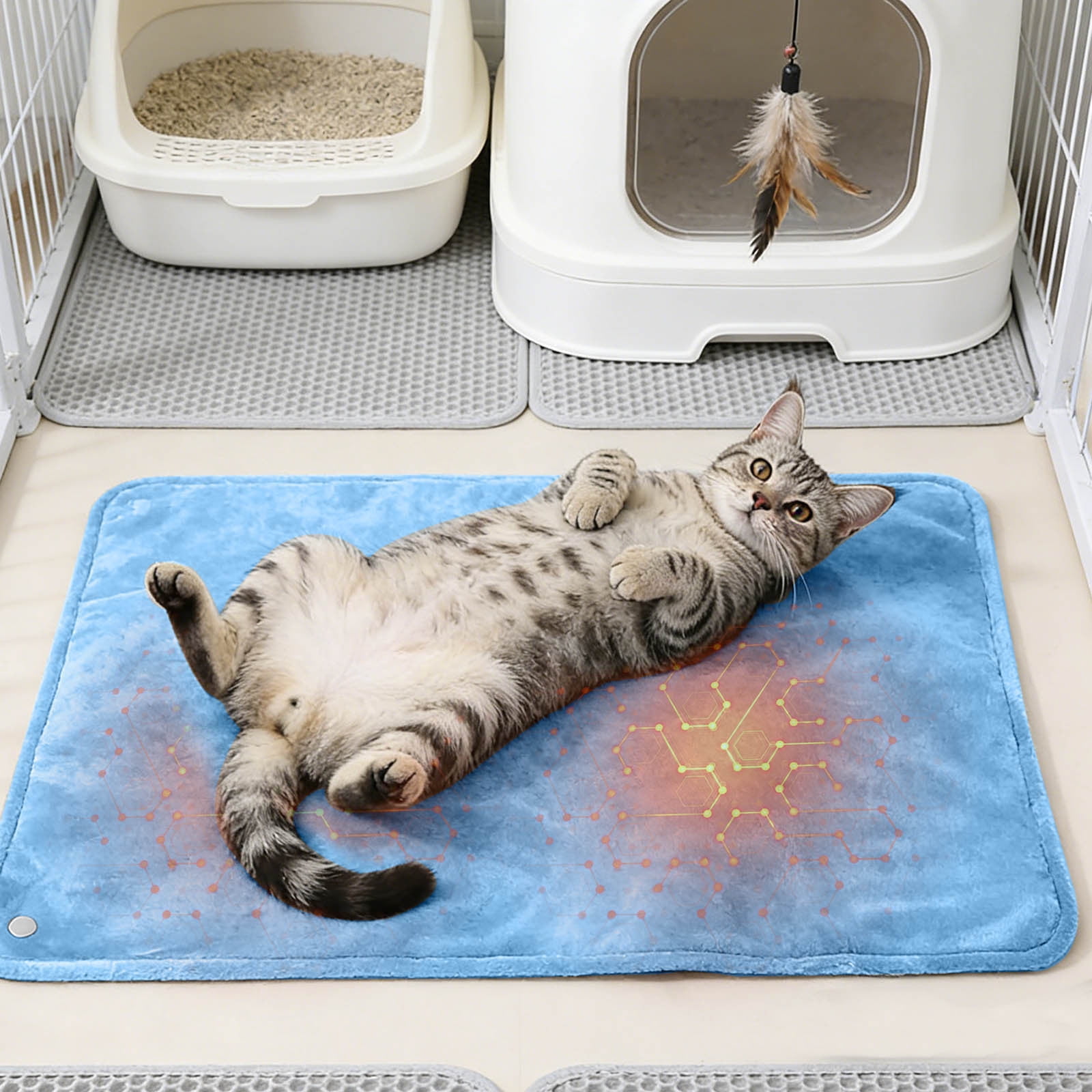 Click here for Botaninest Cat Heating Pad Rechargeable Blanket Po... prices