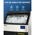 WILPREP Commercial Ice Maker 210lb Daily Production with 78lb Storage ...