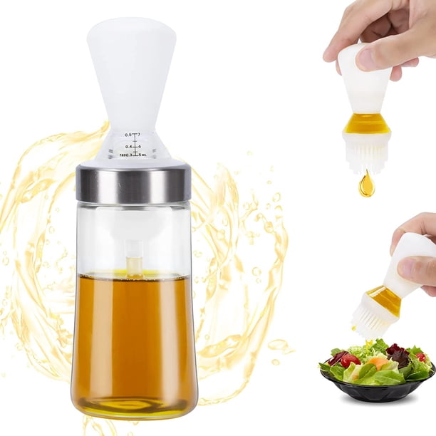 Oil Dispenser Bottle with Brush 2 In 1 Olive Oil Bottle Dispenser with ...