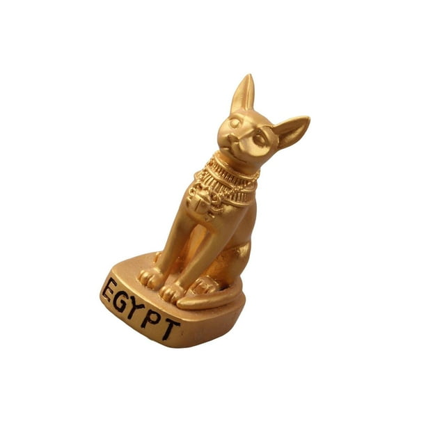 Resin Egyptian Bastet Cat Sculpture Sitting Cat Figurine Goddess ...