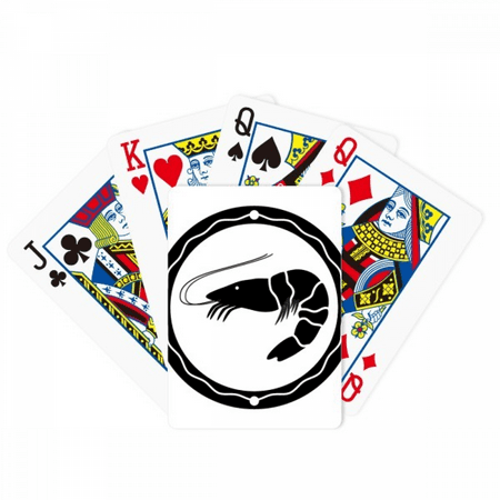 Black Marine Life Shrimp Illustration Poker Playing Magic Card Fun ...