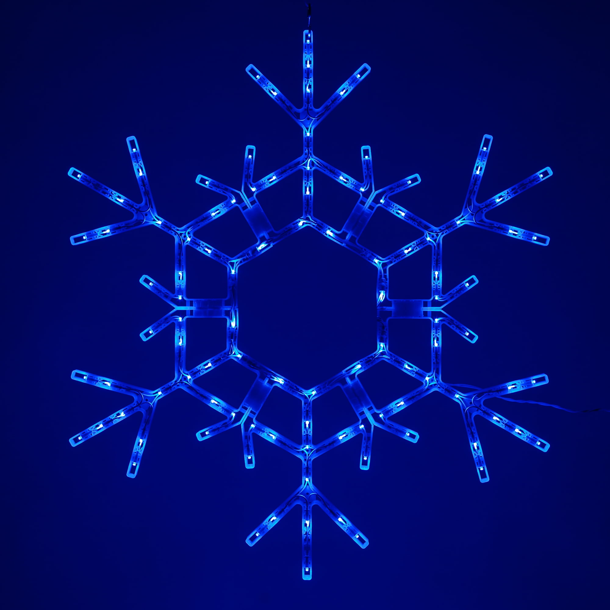 Kringle Traditions 36” Blue LED Snowflake Light, Fold-Flat Snowflake ...