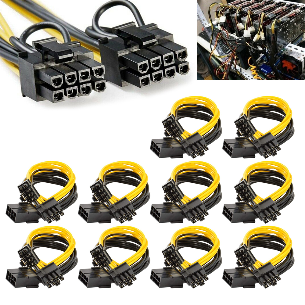 10pcs GPU 8 Pin Female to Dual 2X 8 Pin (6+2) Male PCI Express Power ...