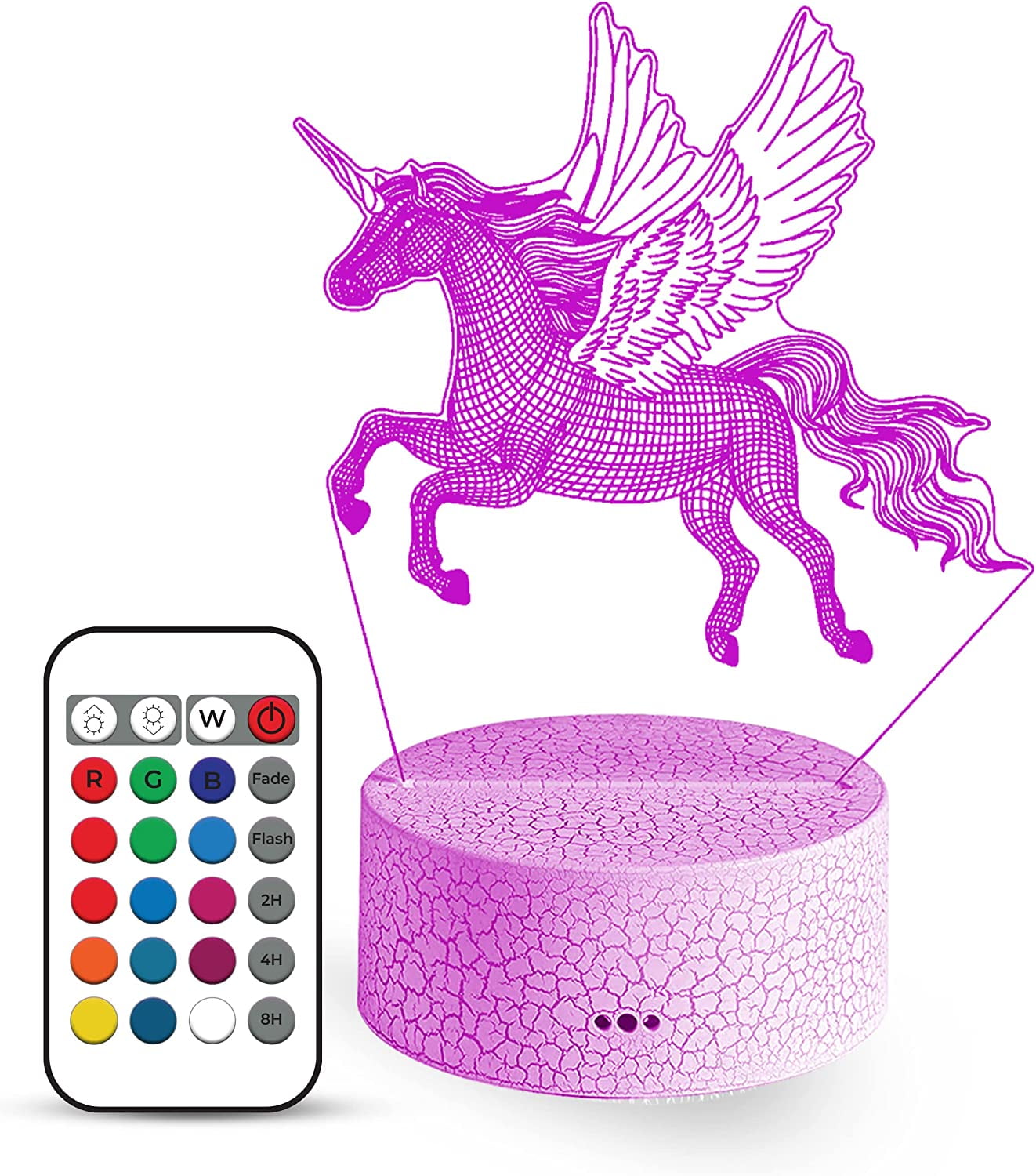 YSITIAN Creative 3D Night Light Effect - Night Light for Kids Room - 16 ...