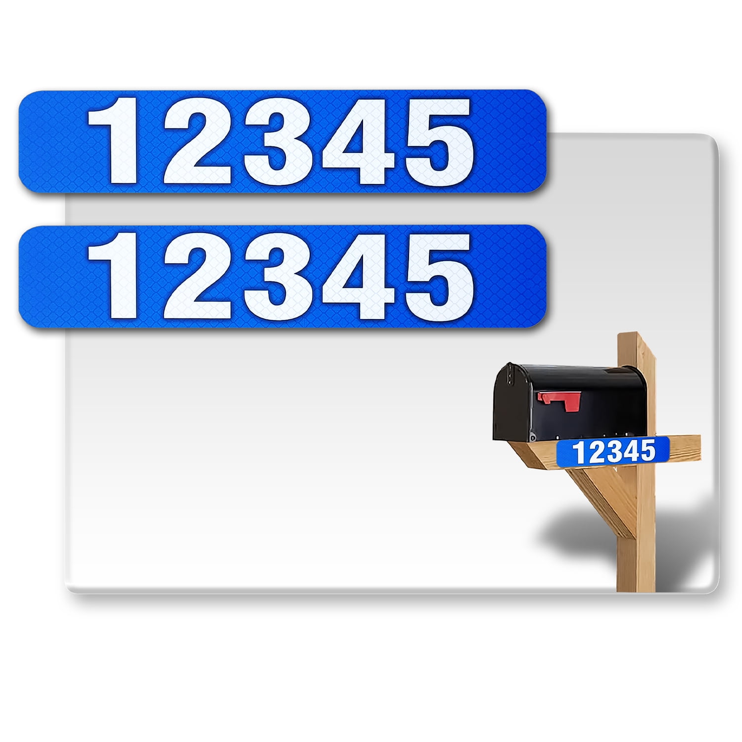 2 Pack Customized Horizontal 911 Mailbox Address Numbers Stickers ...