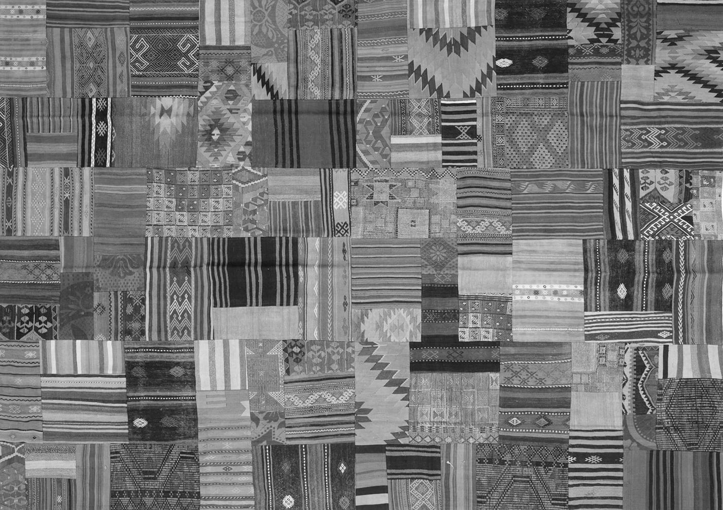 Ahgly Company Indoor Rectangle Patchwork Gray Transitional Area Rugs, 2 ...