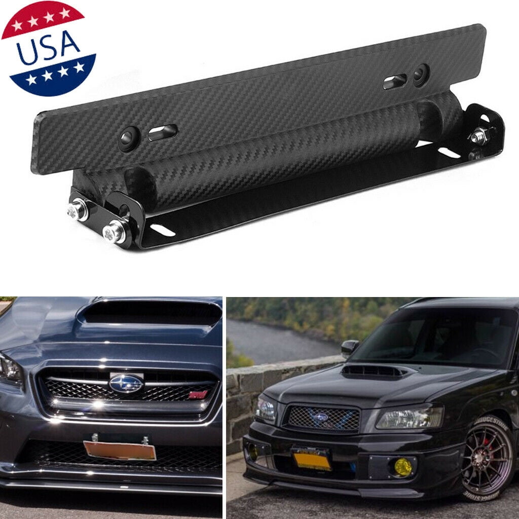 JDM Adjust No Drill Carbon Fiber Front License Plate Mount Bracket for ...