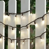 Mainstays Outdoor LED Mini String Lights, Warm White 100-Count, Brown ...