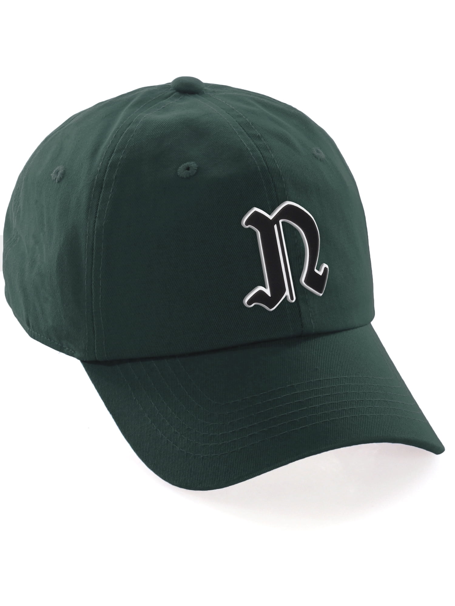 Daxton Old English 3D Alphabet Letters Numbers Initial Baseball Dad Hat ...
