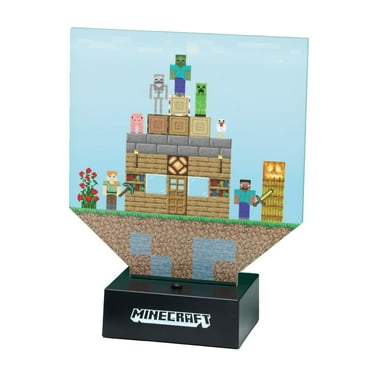 Minecraft Diamond Ore LED Lamp w/ 3D Diamond Sword Pull | 14-Inch Desk ...