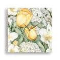 3drose, Soft Yellow Tulips and White Hydrangea Flower Pattern, 15x15 ...