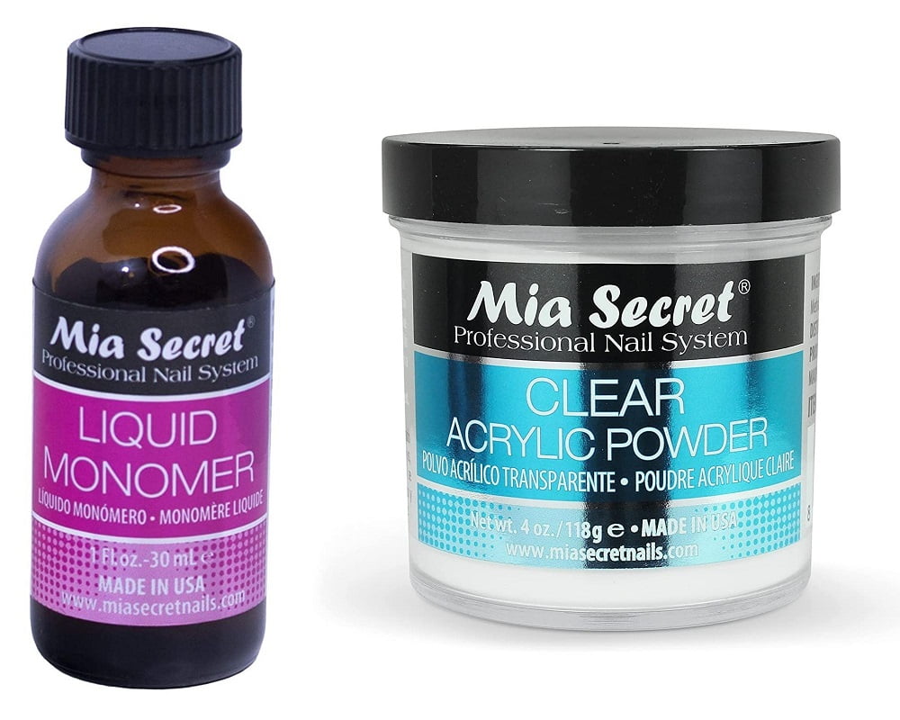 Mia Secret Liquid Monomer 1 oz and Clear Powder 4 oz - Walmart.com
