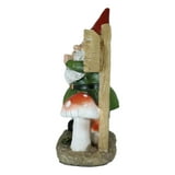 Whimsical Garden Gnome With Toadstool Mushroom And SHHH Quiet Yard Sign ...