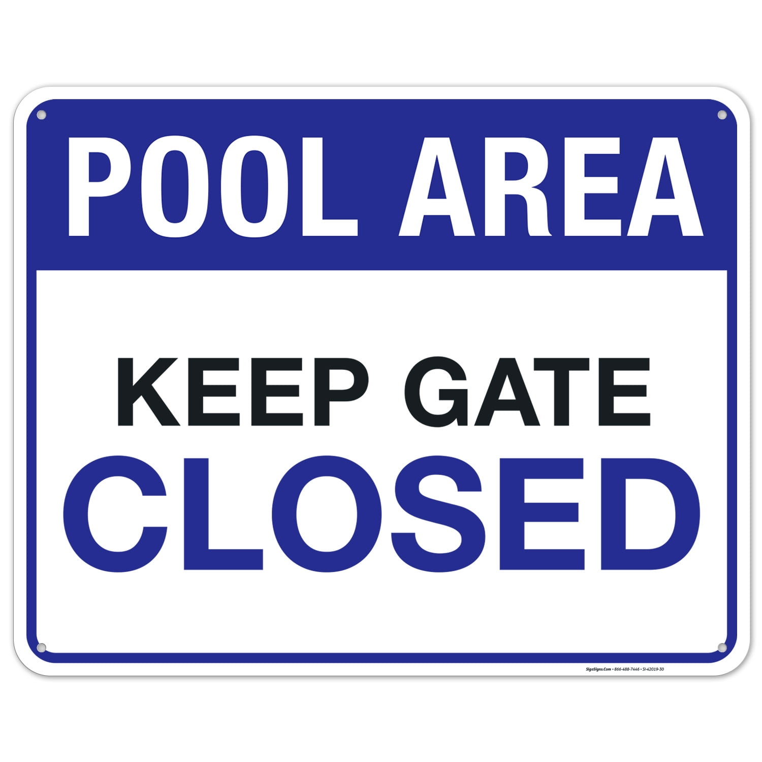 Pool Area Keep Gate Closed Pool Sign, - Walmart.com