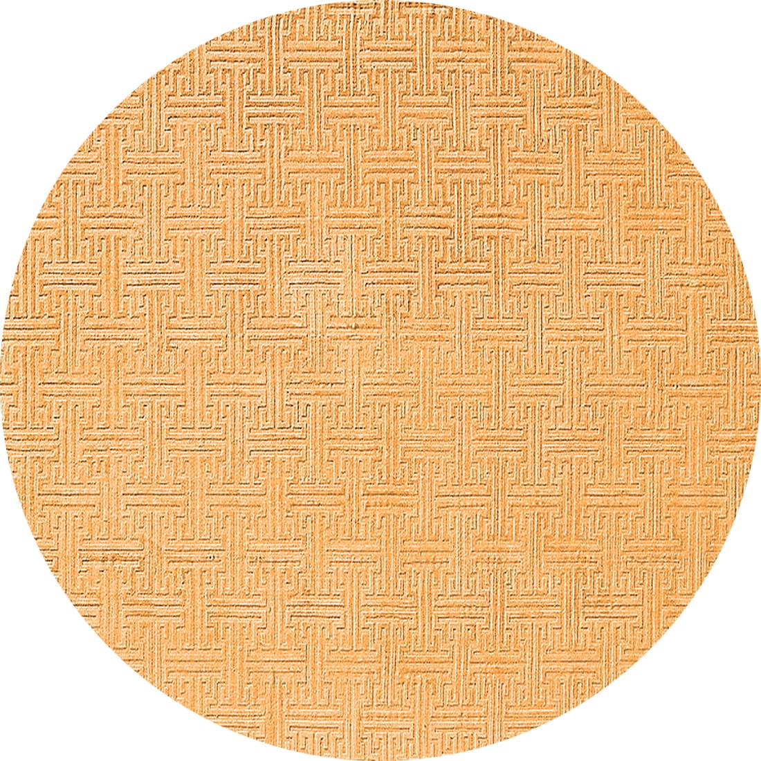 Ahgly Company Indoor Round Solid Orange Modern Area Rugs, 8' Round ...