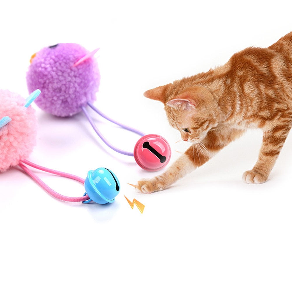 Cheers.US Colorful Plush Mouse Cat Toys Mice,Faux Furry Cat Toy Mice ...