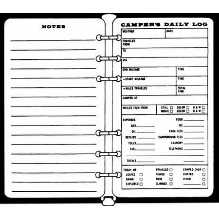 Campers Daily CDLR Log Book/ Journal Campers Log Refill; 50 Sheets ...