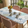 Coral Sea Snail Starfish Fitted Rectangle Tablecloth 30" x 60" Green ...