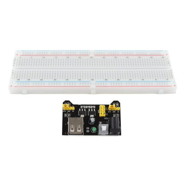 3.3V 5V Power Supply Module, Less Error 830 Tie Points Breadboard Clear ...