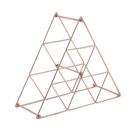 Homemiyn Detachable Pyramid Iron Wine Rack,rose Gold(41x18x36cm)(Rose ...