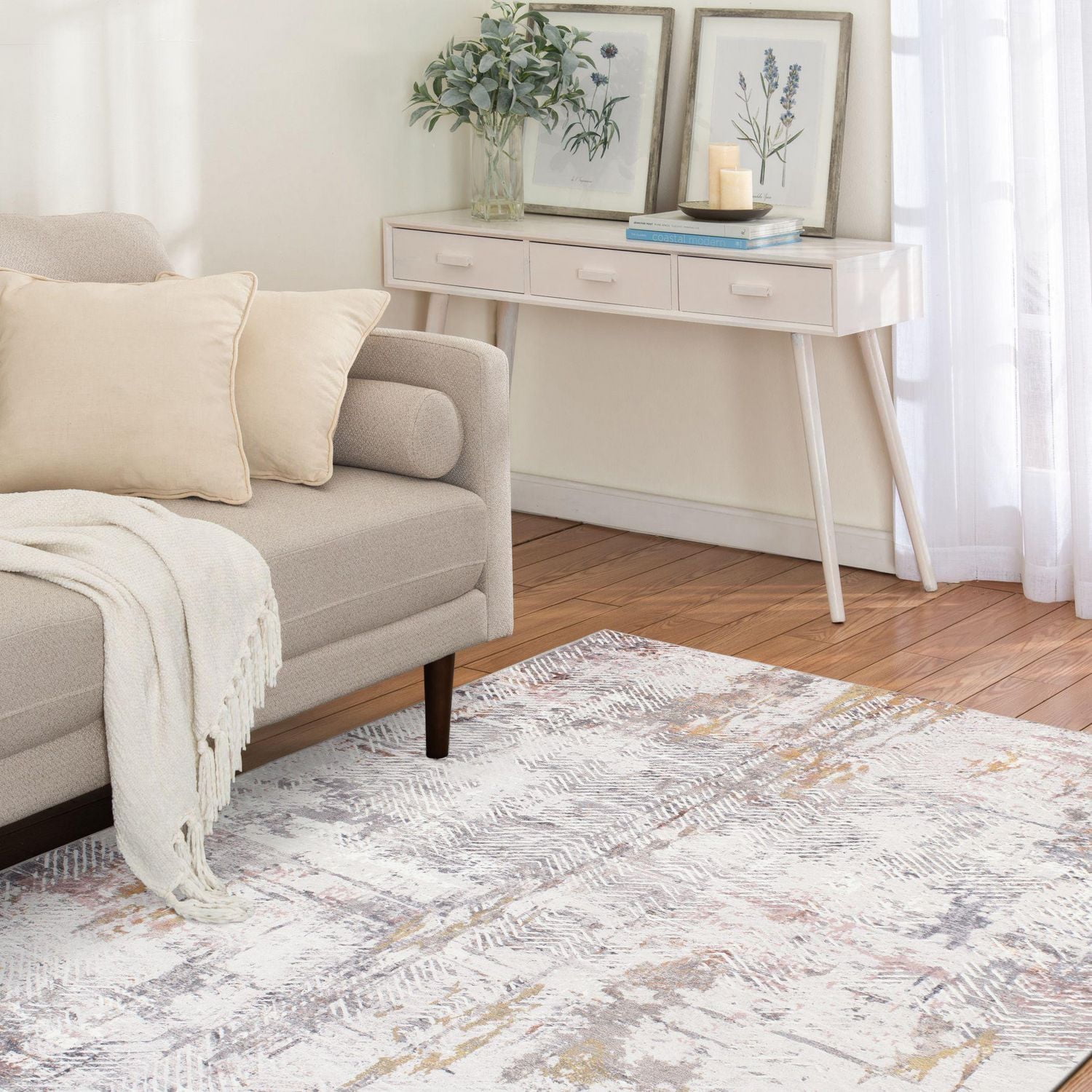 Click here for Natco Banburry Light Grey And Light Purple Woven A... prices