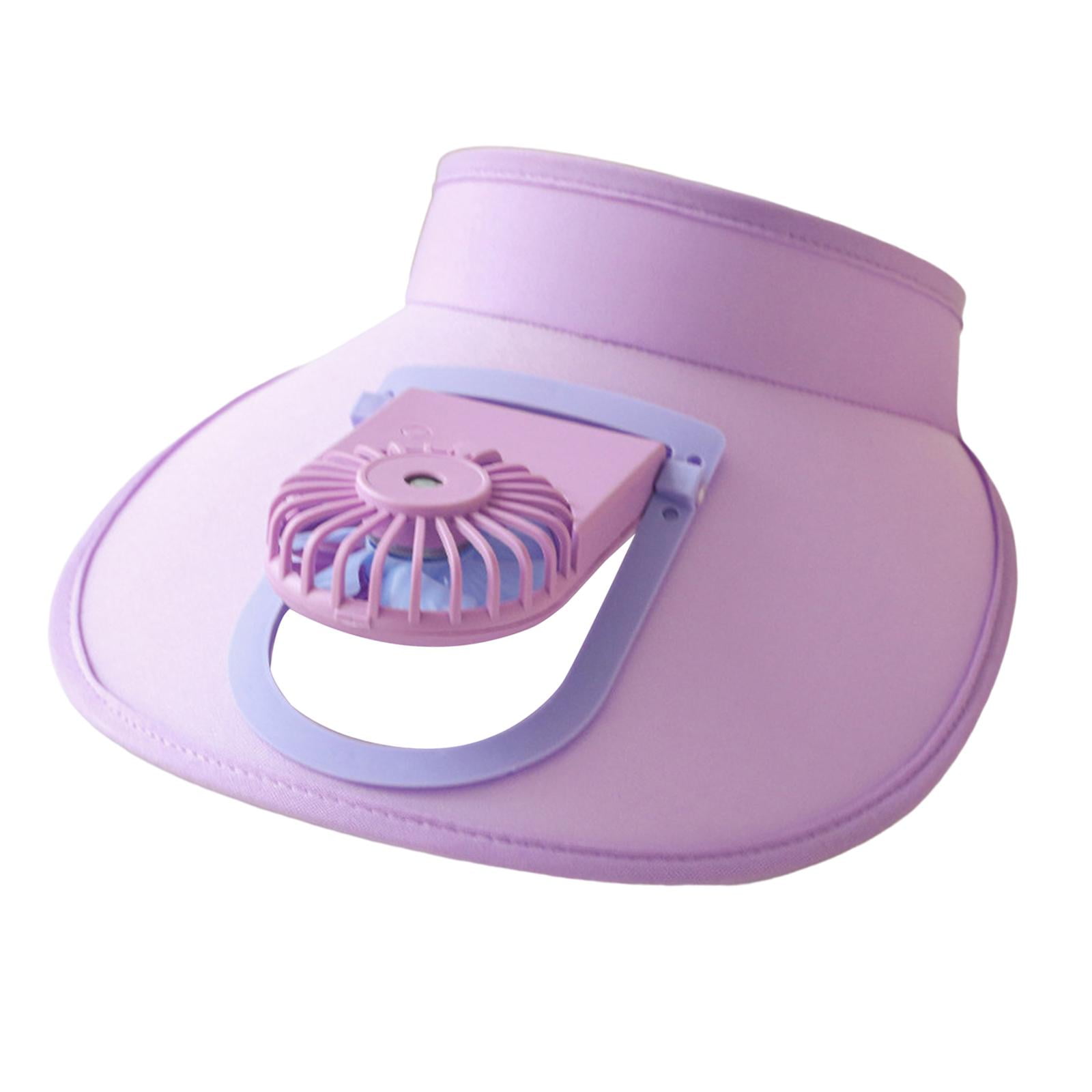 Sun Visor Hat with Fan, Fan Visor Hat Adjustable Elastic Buckle Sun ...