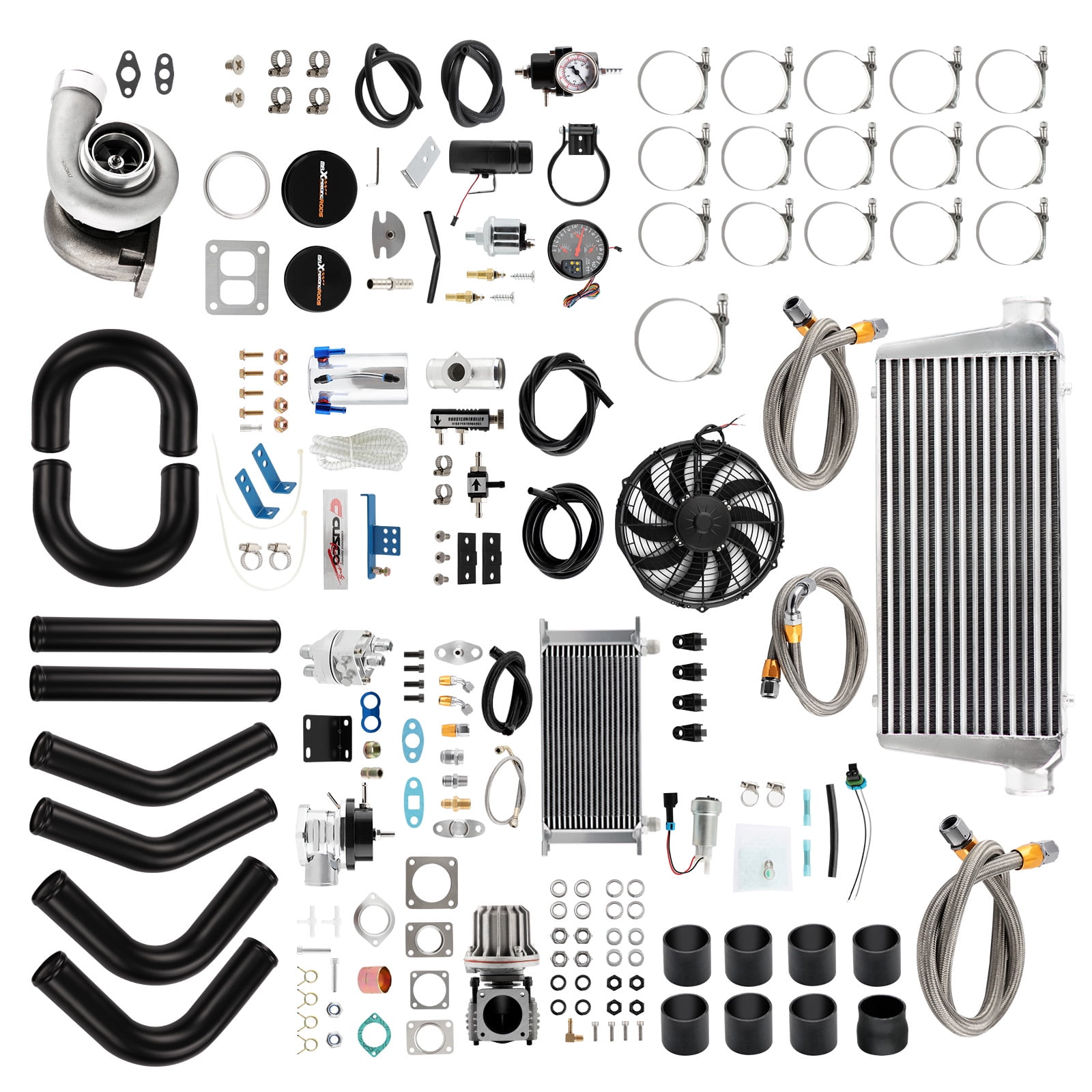 Maxpeedingrods GT45 V-Band Turbo charger Intercooler Kit 600+HP for ...
