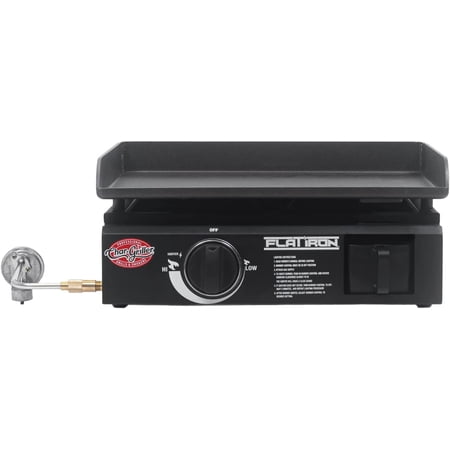E8217 Flat Iron Portable Table Top 17” Gas Griddle Propane Grill, Black ...