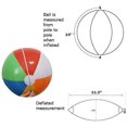 Fun Land 24 inch Pack of 6 Jumbo Colorful Beach Balls Rainbow Color ...