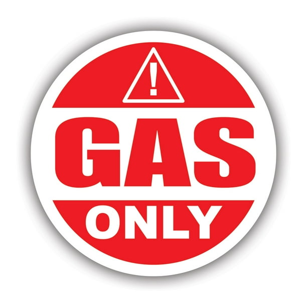 Gas Only Sticker Decal - Self Adhesive Vinyl - Weatherproof - Made in ...