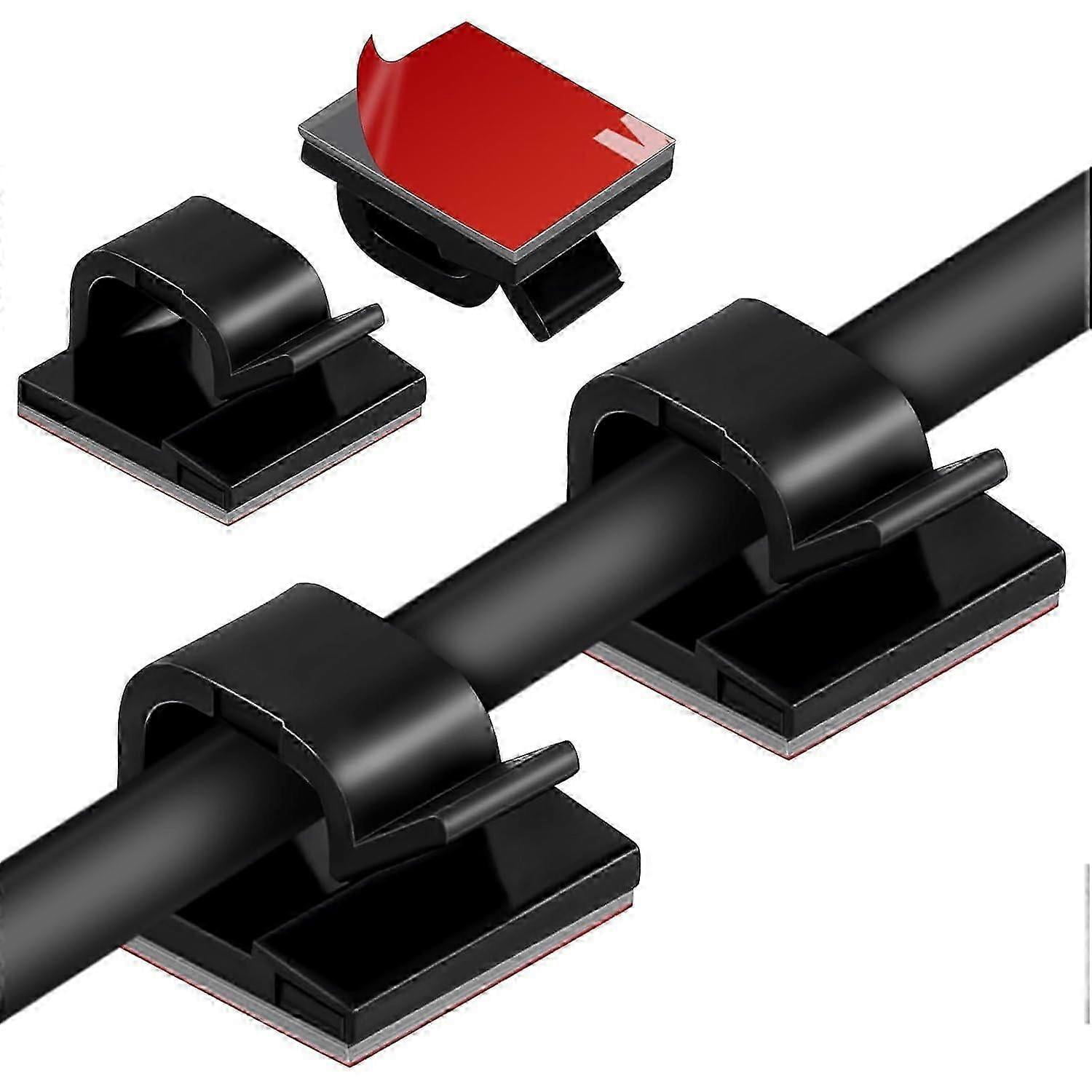 Clips adhesivos para cables, 10 unidades, gestión de cables, fijación ...