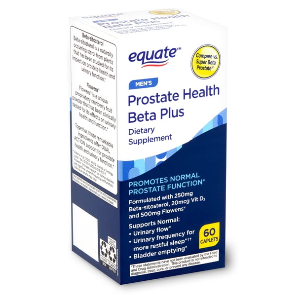 Equate Men's Prostate Health Beta Plus Dietary Supplement, 60 count ...