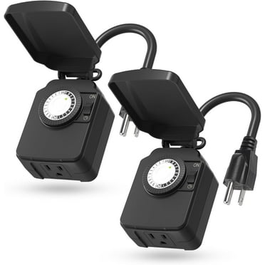 BN-LINK 7 Day Heavy Duty Digital Programmable Dual Outlet Timer - 2 ...