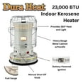 Dura Heat Convection Kerosene Heater, 23,800 BTU, Indoor Portable ...