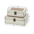 DecMode White Wood Decorative Box with Hinged Lid, 2 Count - Walmart.com
