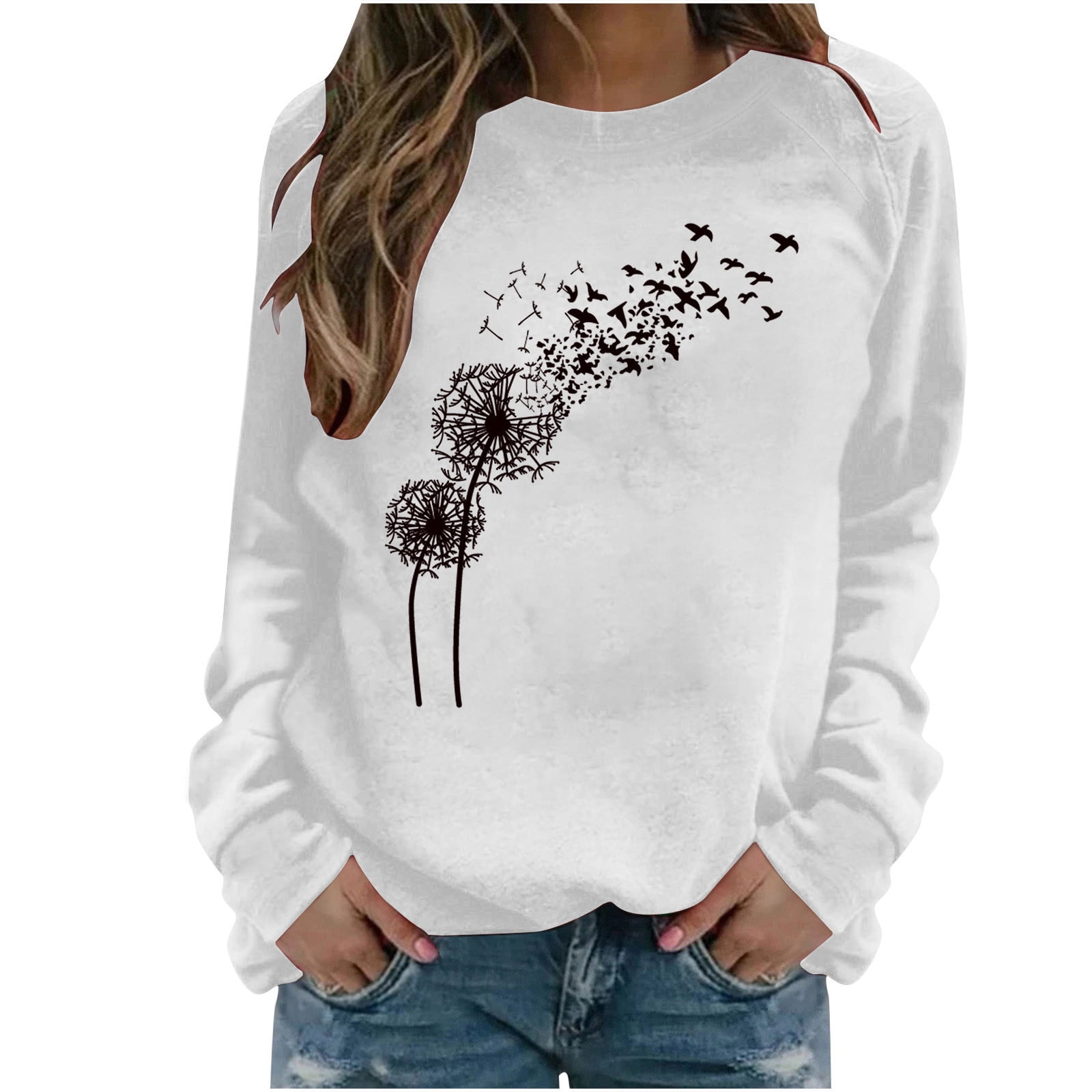 Click here for Cehvom Fashion Womens Casual Long Sleeve Round Nec... prices
