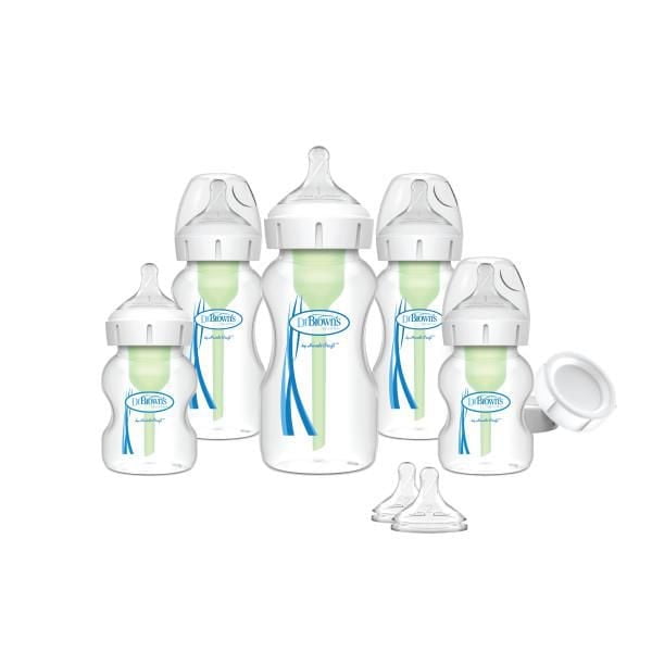 Dr. Brown's Anti-Colic Options+ Wide-Neck Baby Bottle Newborn Feeding ...