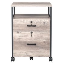 Ktaxon 2-Drawer Rolling Wood File Cabinet with Lock, Portable Vertical ...