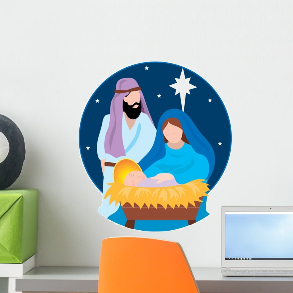 Nativity Scene Wall Mural by Wallmonkeys Peel and Stick Graphic (18 in ...