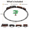 Classic Train Models Red Plastic Steam Train Set, Smoke Lights Sound ...
