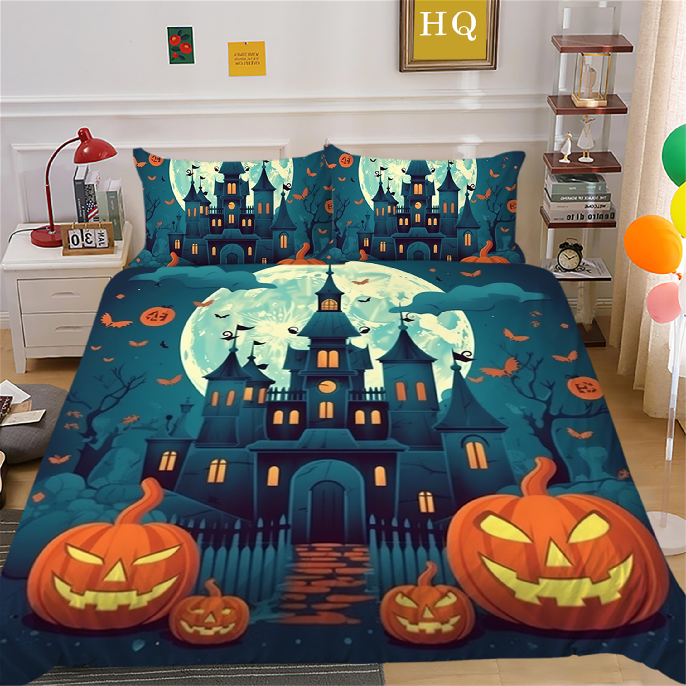 Halloween Bedding Cover Suit Luxury Festival Pumpkin Cartoon Home halloween-bedding-cover-suit-luxury-festival-pumpkin-cartoon-home