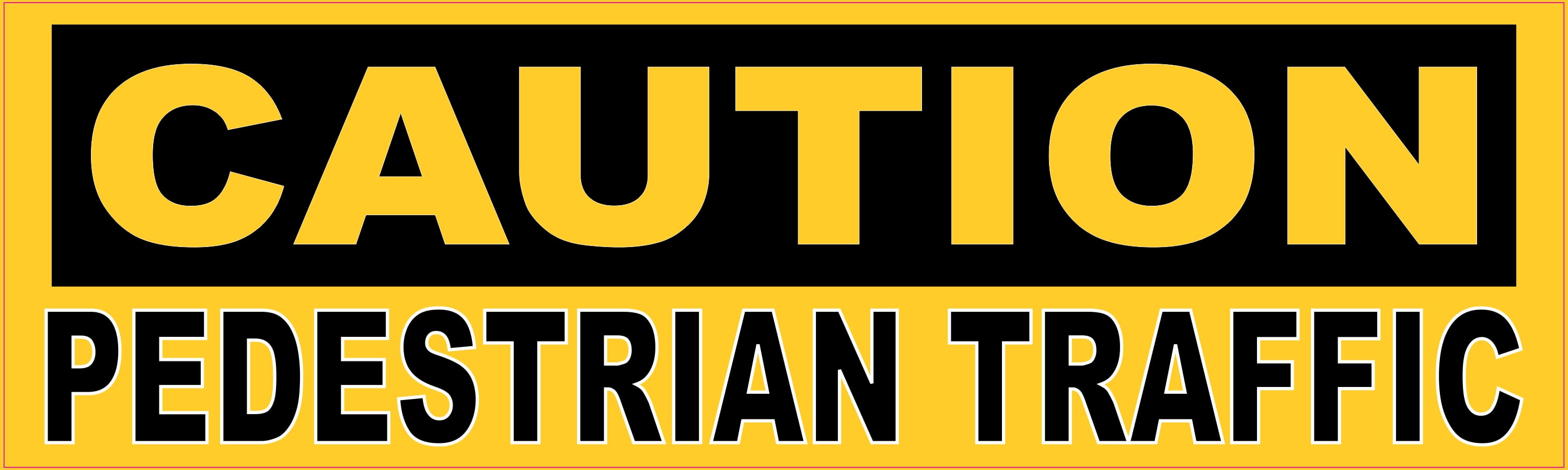 10in x 3in Caution Pedestrian Traffic Magnet Magnetic Road Sign Magnets ...