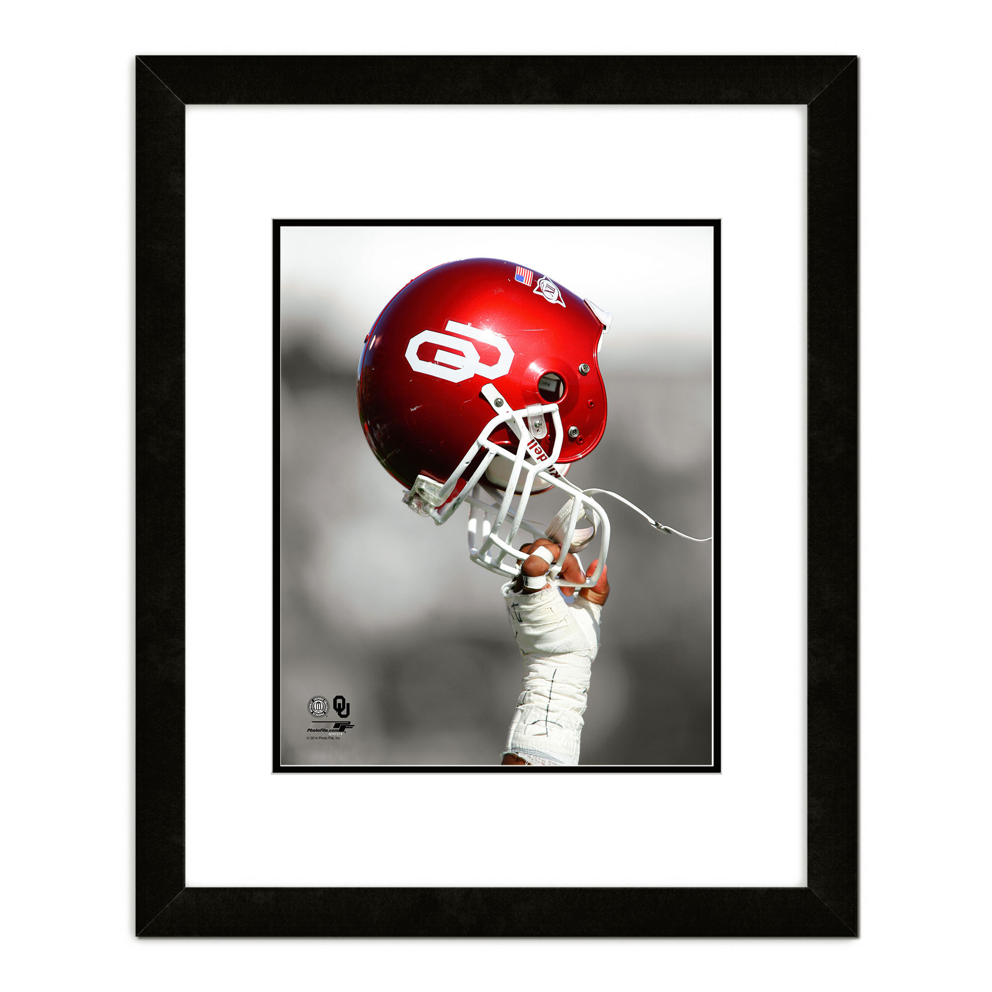 University of Oklahoma Sooners Helmet Spotlight 18"x22" Matted and ...