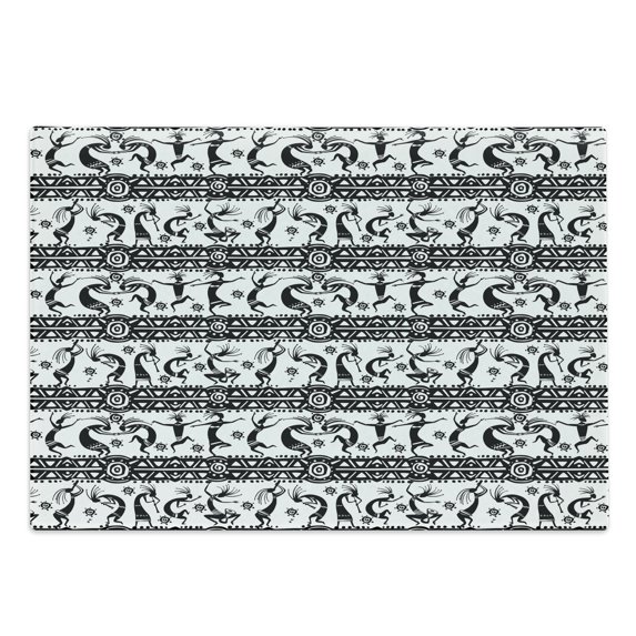 African Cutting Board, Dancing Oriental Ornate Design Elements ...