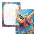 BZSMCE Soft Fitted Cotto for In Sea Turtle Coral Rainbow Pattern 39*27 ...